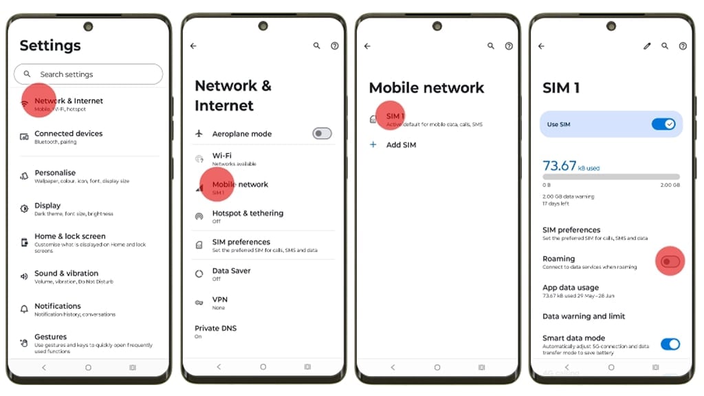 How to turn off roaming on iPhone and Android | OHAYU eSIM