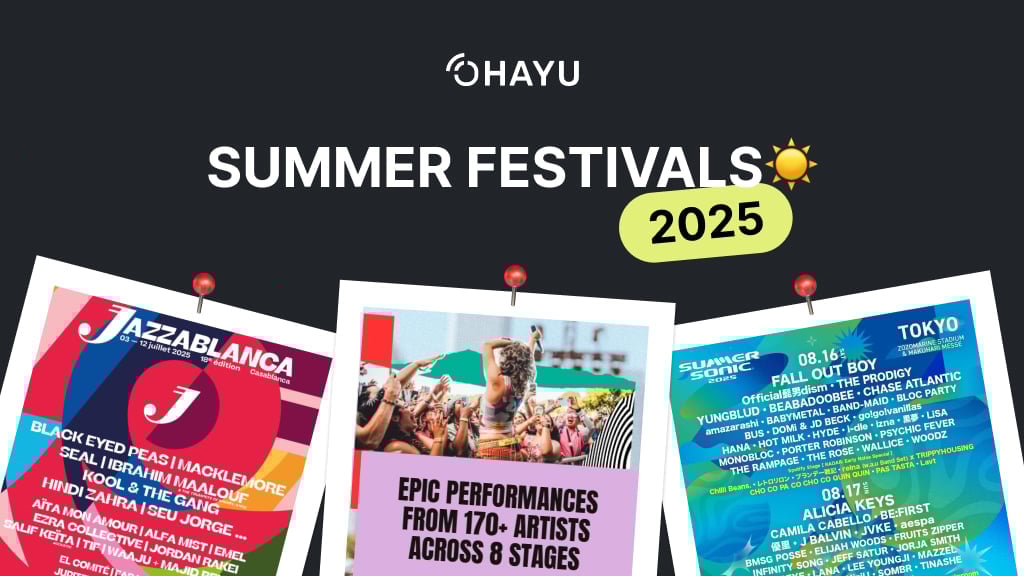 20+ Summer festivals 2025 in Europe, Asia, Africa & America | OHAYU eSIM