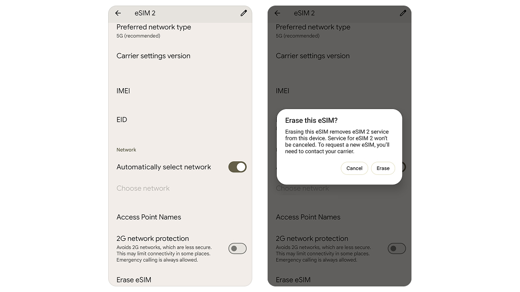 How to remove eSIM from Android phone | OHAYU eSIM